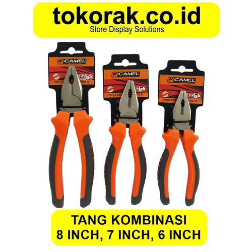 Jual TANG JEPIT KOMBINASI 8 7 6 INCH CAMEL TANG COMBINATION PLIERS ...