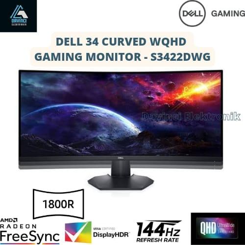 Jual DELL S3422DWG CURVED GAMING MONITOR 34 WQHD HDR400 144HZ AMD ...