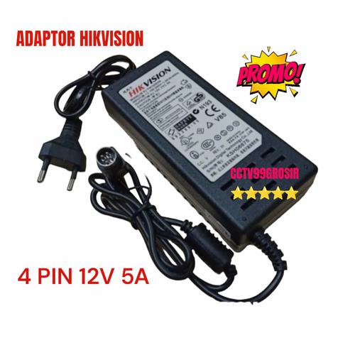 Jual Adaptor 12V 5A 4 Pin / Adaptor DVR Hik-vision 4 Pin 12 Volt 5 ...