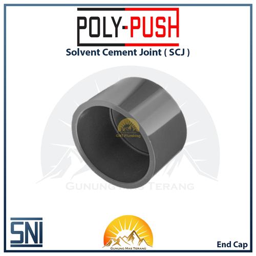 Jual Poly Push End Cap / Dop SCJ Lem 50 / 63 / 75 mm Pipa PVC SNI - Kecil - 75 mm ( 2 1/2 ...