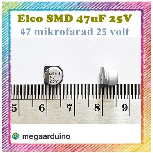 Jual Capacitor Elco SMD 47uf 25v Kapasitor Elko 47 uf 25 v - Kota ...