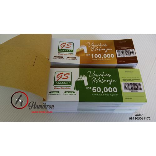 Jual cetak voucher input barcode + jilid punggung, buku voucher belanja ...