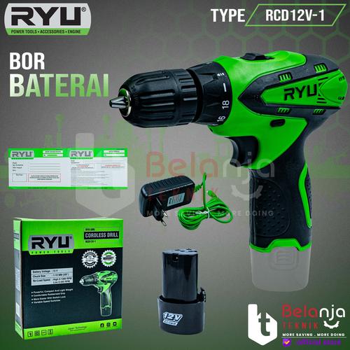 Jual RYU Mesin Bor Cordless Drill RCD 12V-1 Baterai RCD12V-1 12 Volt ...