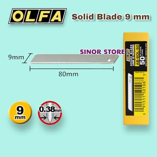 Jual Olfa Cutter REFILL AB-SOL-50 9 mm Solid Blade isi 50 Pcs - Kab. Bekasi - SINOR Store ...