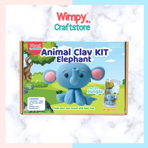 Jual Wimpy Craft Animal Clay KIT Kerajinan Tangan Air Dry Clay Art Set ...