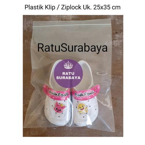 Jual Plastik Zip Lock 20x30 Klip Ziplock Baju Clip Zipper Bening isi 25 ...