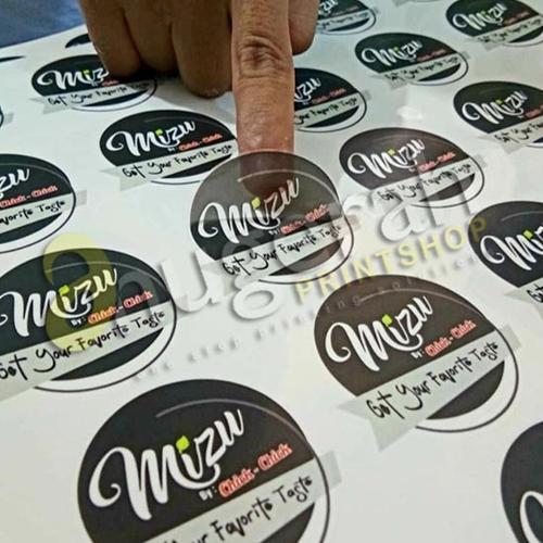 Jual Cetak Stiker Transparan Print Stiker Label Produk Cutting Bulat ...