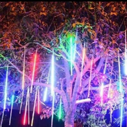 Jual Lampu meteor rgb warna warni lampu hias pohon meteor 10 batang ...