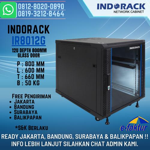 Jual INDORACK STANDING CLOSE RACK 19 INCH 12U GLASS DOOR - IR8012G ...