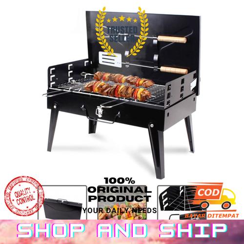 Jual Set Alat Panggang Arang BBQ Barbeque Outdoor Lipat Portable ...
