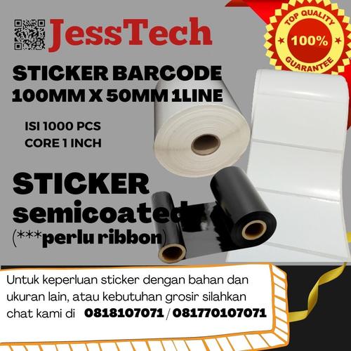 Jual STICKER 10x5 10x5cm ISI 1000 stiker label barcode 100x50mm - Kota ...