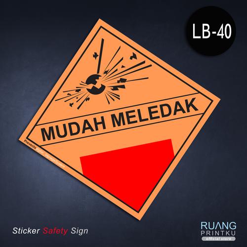Jual STIKER LABEL LIMBAH B3 HAZMAT LABEL B3 SIMBOL MUDAH MELEDAK ...