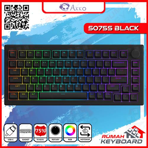 Promo MECHANICAL KEYBOARD - AKKO 5075S - 75% - SHINE THROUGH - RGB ...