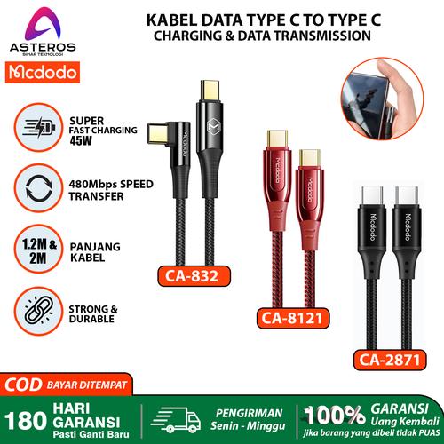 Jual MCDODO Kabel Data Gaming PD Type C To Type C Fast Charging 100w CA ...