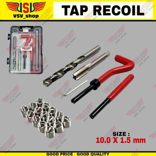 Jual Thread Repair Kit Set M10x1.5 Tap recoil Helicoil Memperbaiki Drat ...