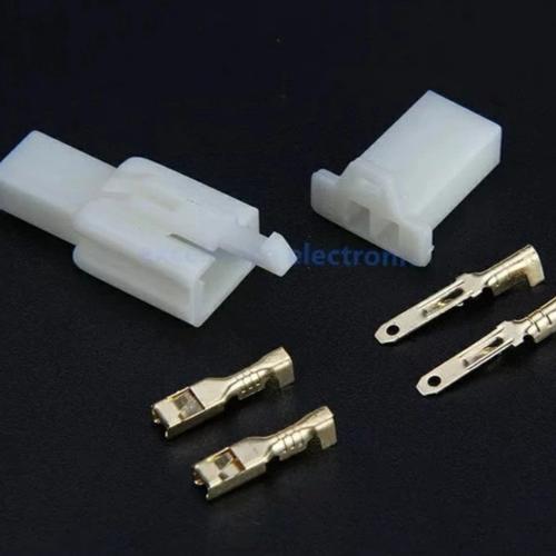 Jual 1set Small Car Socket 2p 2.8mm kabel soket motor mobil Skun Kecil ...