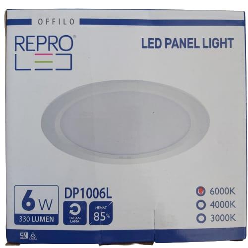 Jual Lampu Led Panel Downlight REPRO 6 watt 330L, 6000K (Sinar Putih ...