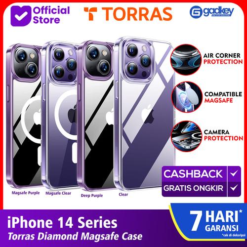 Jual Case iPhone 14 Pro Max Plus Torras Diamond G Hybrid Clear Casing - Magsafe Clear, 14 Pro ...