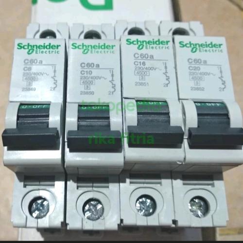 Jual Mcb Schneider C60a 1p 1Phase 6A/10A/16A/20A C60a SNI - 16a - Kab ...