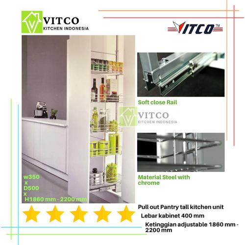 Jual VITCO Soft Close Pull out Pantry Tall Kitchen Unit / Rak snack 400 ...
