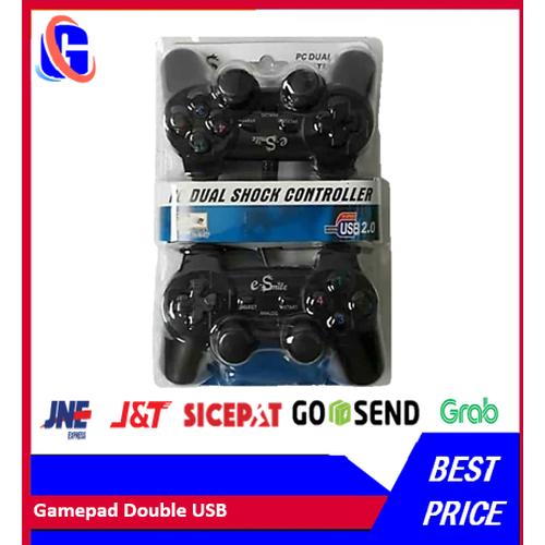 Jual Gamepad Double Hitam E-Smile PC Dual Shock Controller USB - Kota Bandung - Gatecom ...
