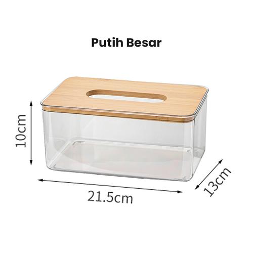 Promo Megam Tempat Tissue Kayu Transparan Kotak Tisu Kamar Mandi HSB639 ...