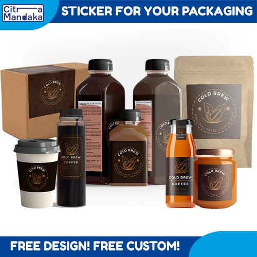 Jual Cetak Stiker Label Makanan Print Logo Sticker A3 Chromo Kiss Cut ...