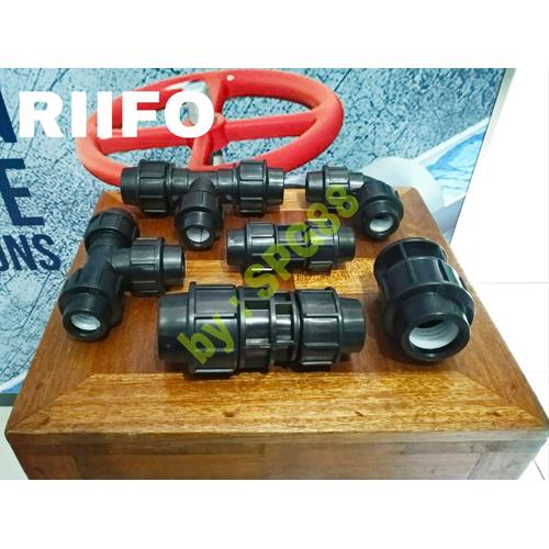 Jual Sock HDPE 20mm 1/2" Coupling Compression Socket Fitting Pipa HDPE ...