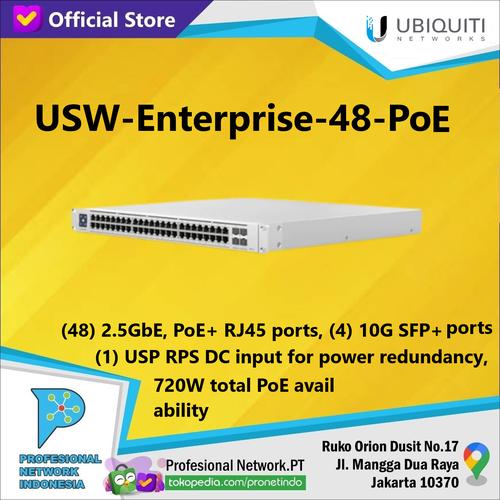 Promo UBIQUITI USW-Enterprise-48-PoE Switch Enterprise 48 PoE 720W ...