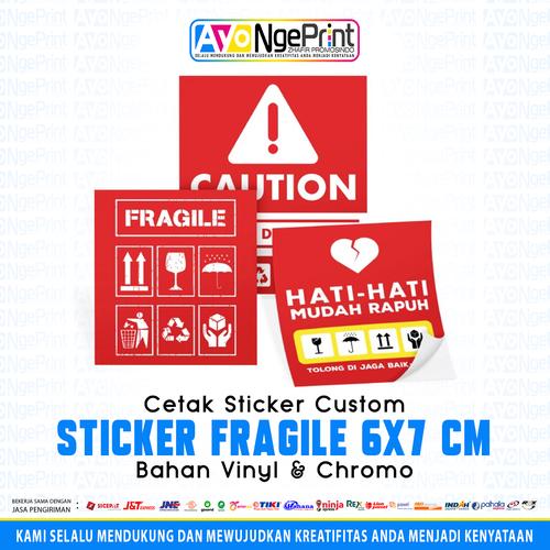 Jual Cetak Sticker Fragile - Stiker Pecah Belah Label Pengiriman Awas ...