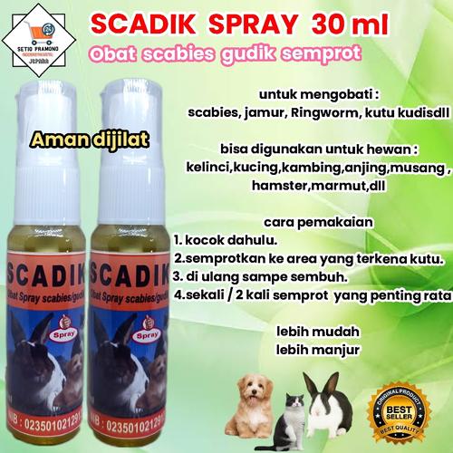 Jual scadik spray 30 ml obat spray scabies gudik kutu jamur Ringworm ...