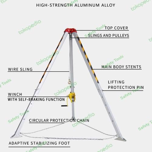 Jual Tripod Rescue Confined space 500 KG - Kota Bekasi - Safety Tools ...