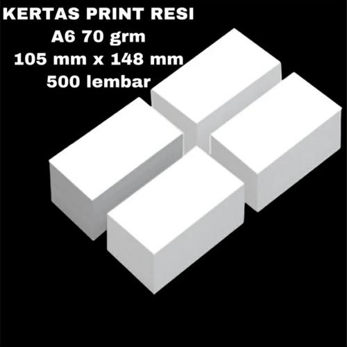 Jual Kertas Print Resi A6 70 gram 500 lembar Kertas HVS Cetak Label ...