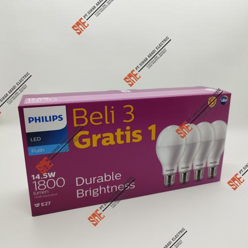 Jual Philips LED 14.5 Watt Bulp Lampu PAKET 3 GRATIS 1 - Kota Bandung ...