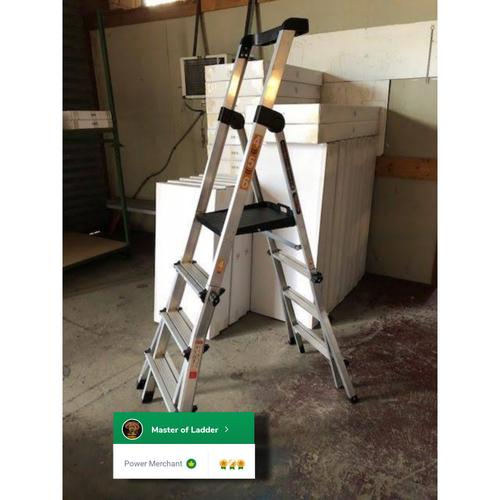 Jual Krisbow/FIXSTEP Tangga Lipat Aluminium 1.8 Mtr Adjustable/Kaki ...