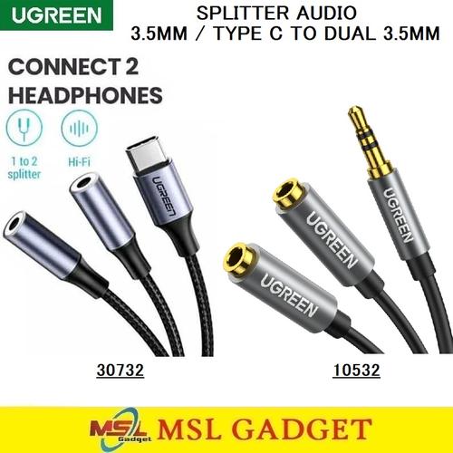 Jual UGREEN Adapter Audio Splitter USB Type C / 3.5mm to Dual Jack 3 ...