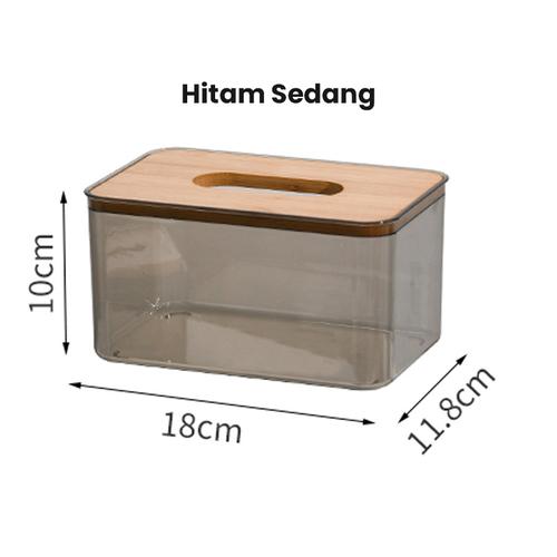 Promo Megam Tempat Tissue Kayu Transparan Kotak Tisu Kamar Mandi HSB639 ...