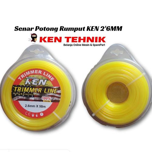 Jual Tali Senar Potong Rumput KEN 2.6mm x 50meter / Nylon Trimmer Line ...