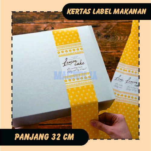 Jual Kertas sleeve label makanan panjang 32 cm design sendiri - 4x32 ...