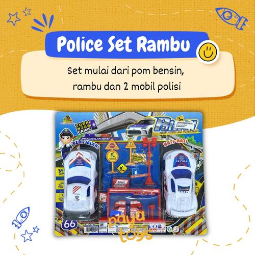 Jual Mainan Polisi Set Dengan Rambu Jalan dan Pom Bensin Police Set ...