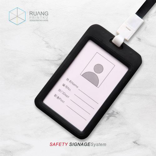 Jual ID CARD HOLDER LANYARD NAME TAG ID CARD 2 SISI TEMPAT KARTU ID ...