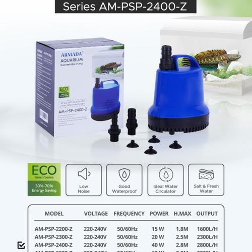 Promo Pompa Air Celup Aquarium 40 Watt ARMADA AM Psp 2400 Z 2400Z Kolam ...