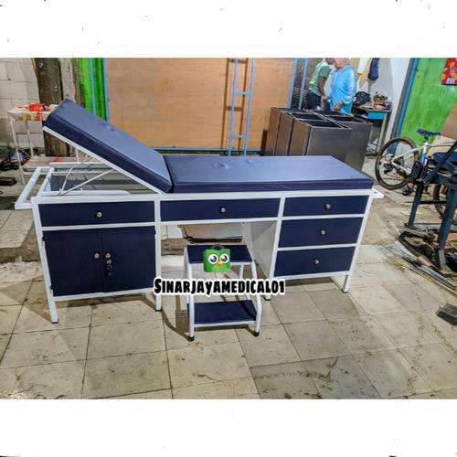 Jual Bed periksa advance/Meja periksa 2 loker/tempat tidur pasien - ijo ...