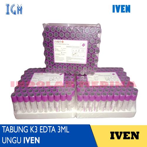 Jual TABUNG DARAH K3 EDTA 3ML WARNA UNGU KACA - Kab. Mojokerto ...