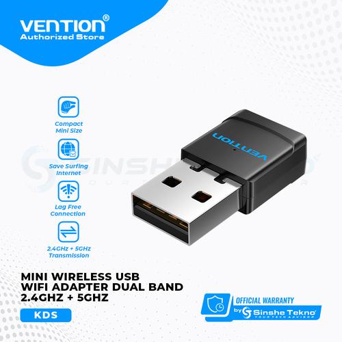 Jual Vention USB WiFi Receiver Dongle Single Dual Band Adapter 2.4G ...