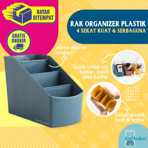 Jual 4 GRIDS ORGANIZER BOX Tempat Penyimpanan Rak Storage Kotak ATK 4 ...