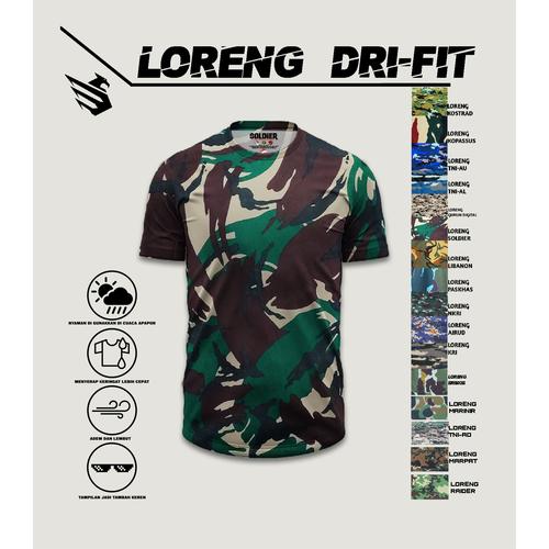 Jual KAOS LORENG MALVINAS BAHAN DRYFIT - loreng soldier, M - Kab ...