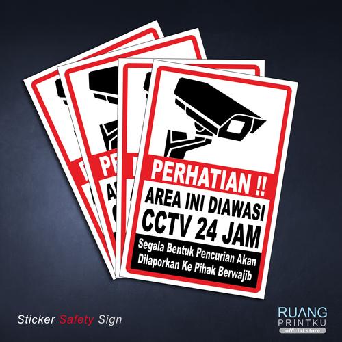Jual STIKER CCTV 24 JAM WATERPROOF - 10x15cm - Jakarta Barat - Ruang ...