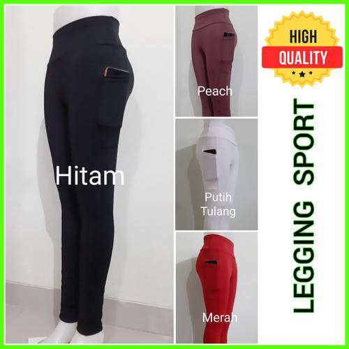 Jual NEW Legging Sport Wanita Celana Senam Panjang Leging Hitam Putih ...