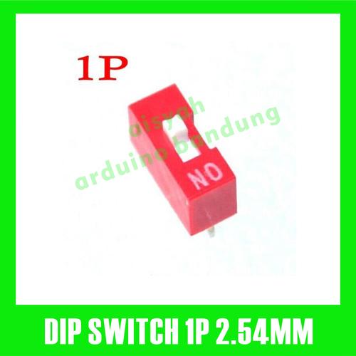 Jual 1P 1 Position DIP Switch 2.54mm Pitch 1 Row 2 Pin DIP Switch ...